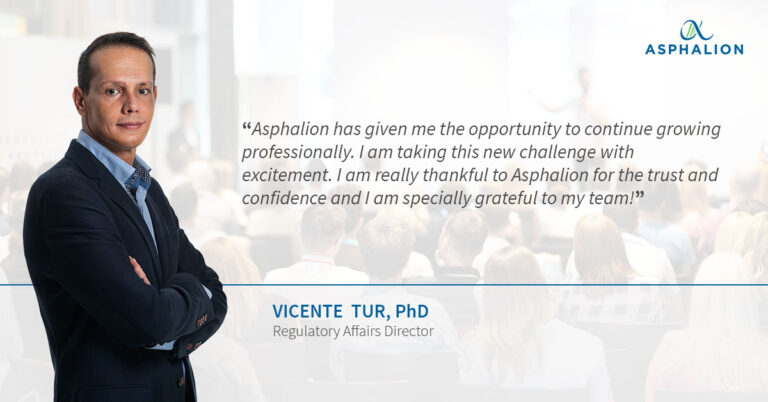 New | Vicente Tur, New Regulatory Affairs Director at Asphalion New | Vicente Tur, New Regulatory Affairs Director at Asphalion