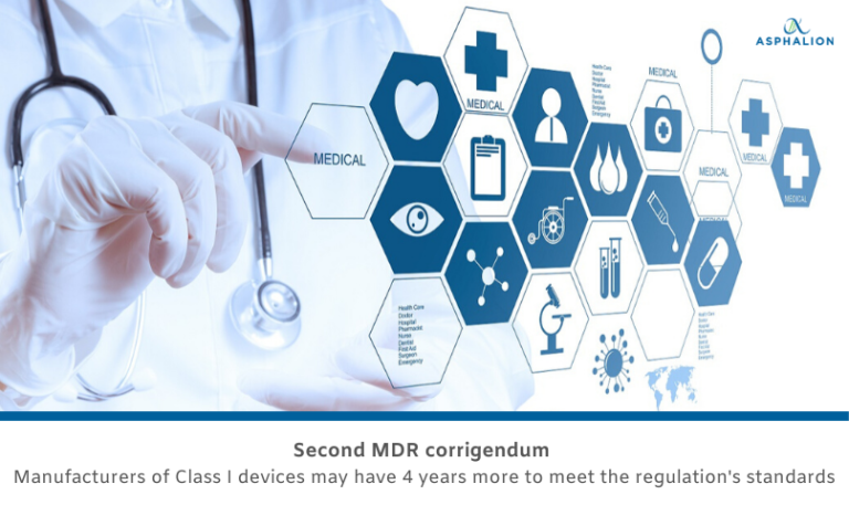 New | Class I MD manufacturers have 4+ years to meet MDR standards