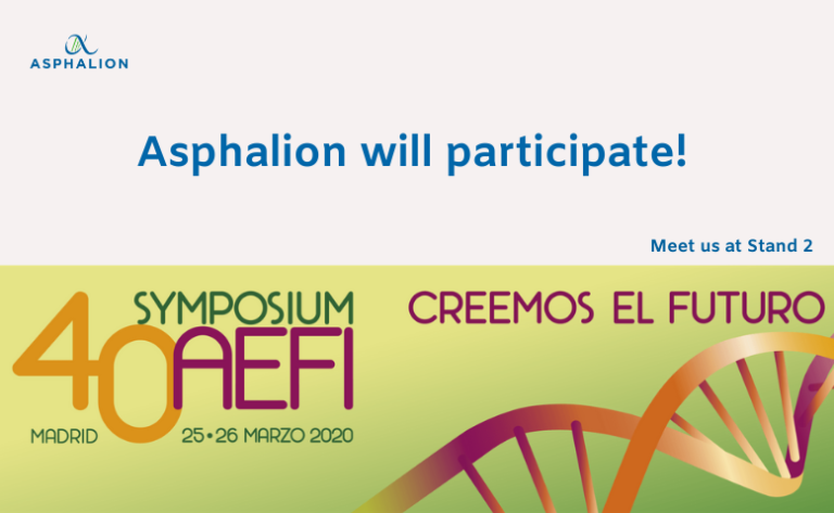 New | Asphalion will participate in the 40th AEFI Symposium