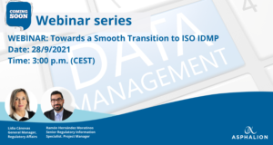 New | DATA MANAGEMENT WEBINAR | TOWARDS A SMOOTH TRANSITION TO ISO IDMP