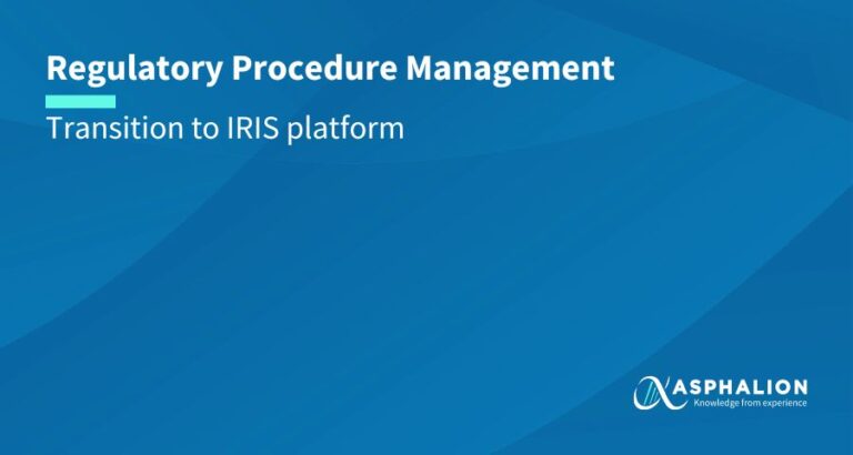 New | NEW | Regulatory Procedure Management transition to IRIS platform
