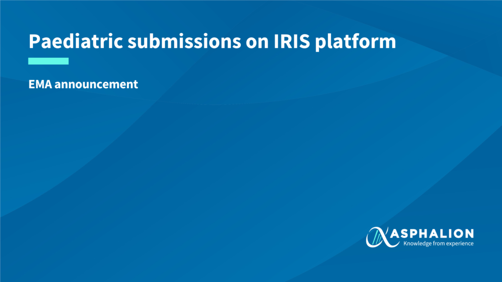 New | NEWS | EMA to launch paediatric submissions on IRIS platform