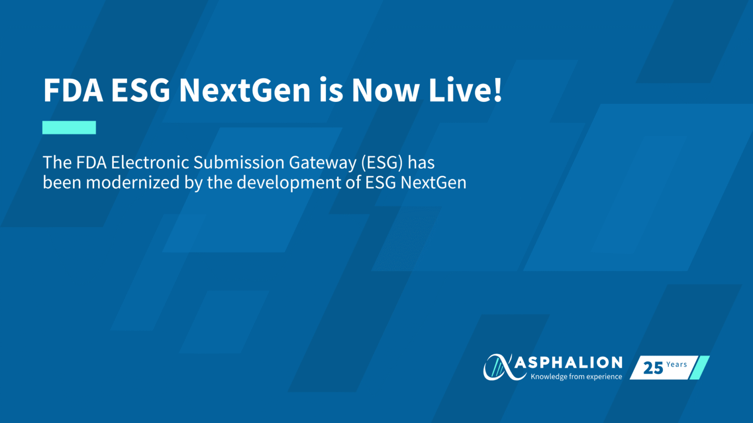 New | NEWS | FDA ESG NextGen is Now Live