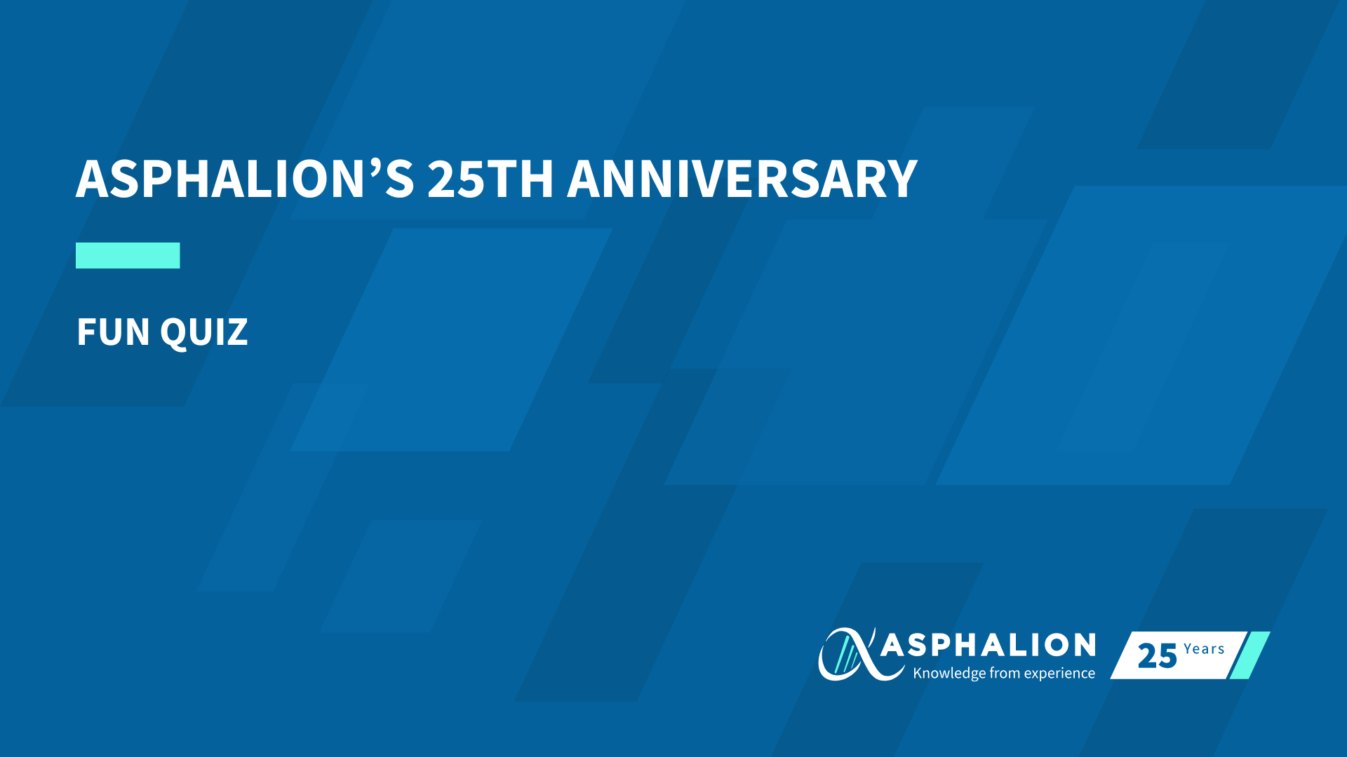 New | ASPHALION 25 ANNIVERSARY | Celebrating 25 Years of Innovation ...